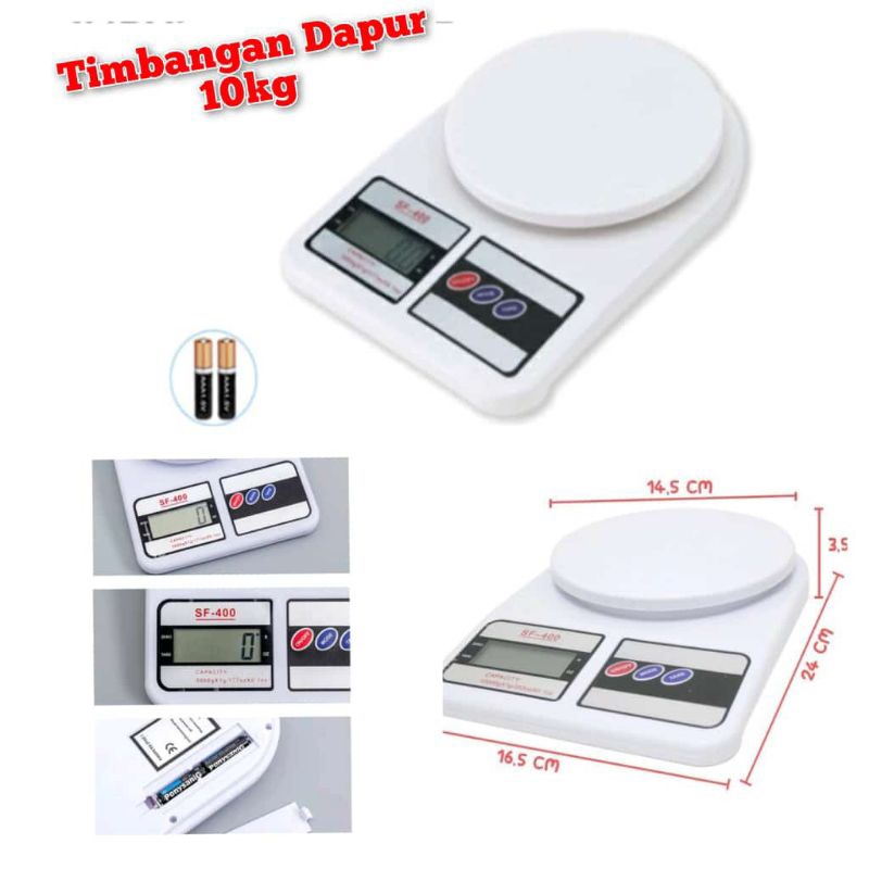 Jual Timbangan Digital SF-400 Kapasitas 10 Kg | Shopee Indonesia