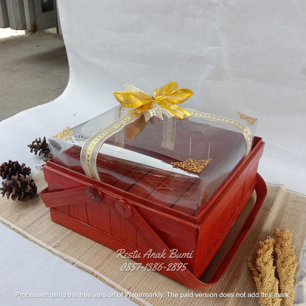 Jual NEW KMT Merah Pita Ukiran Emas (Part 1) WADAH MULTIFUNGSI BOX ...