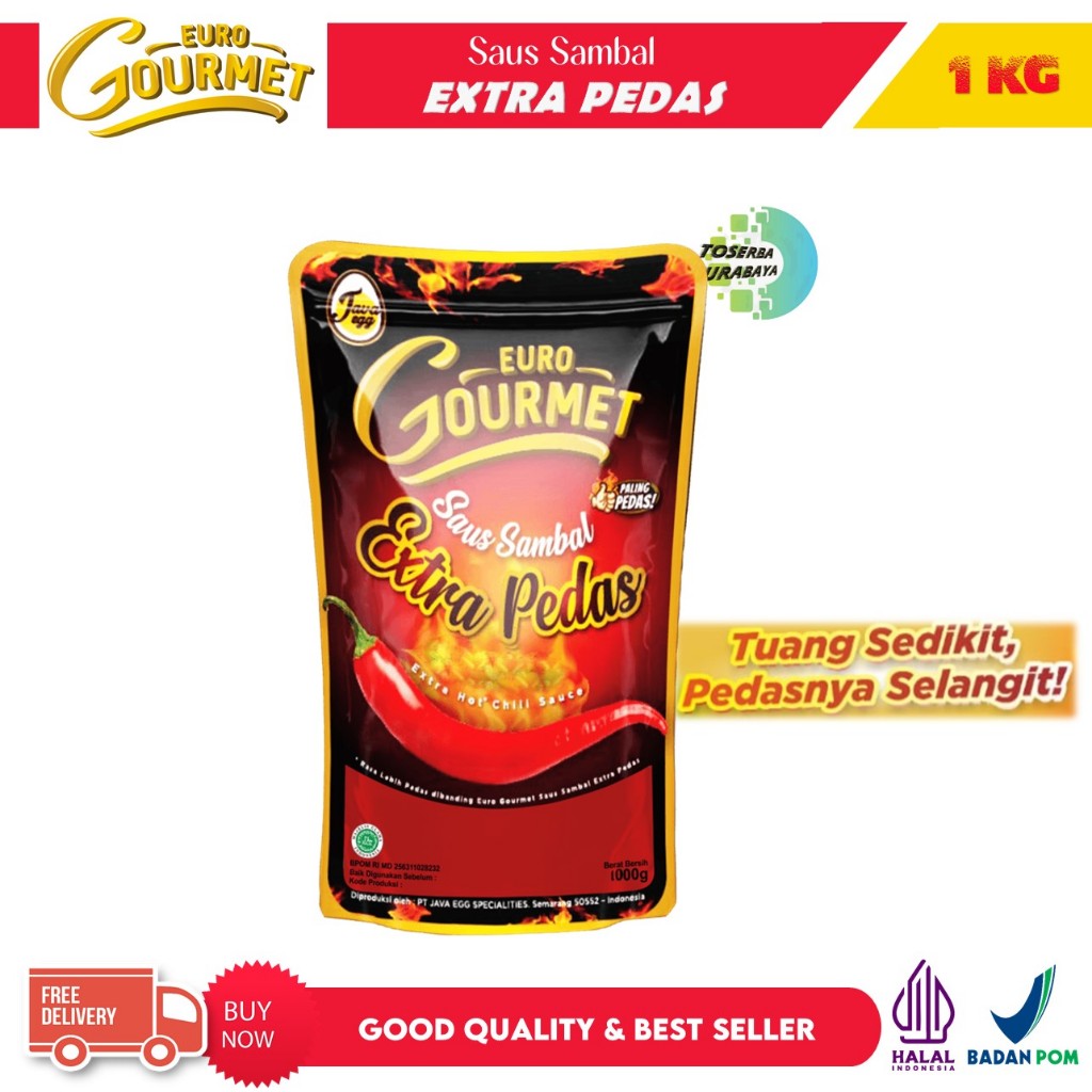 Jual EURO GOURMET Saus EXTRA PEDAS Kemasan 1Kg | Shopee Indonesia