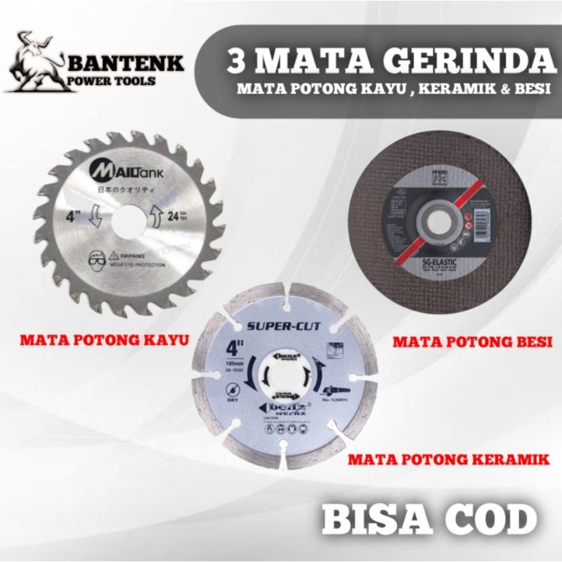 Jual SET 3 MACAM MATA GERINDA. MATA POTONG BESI, MATA POTONG KAYU, MATA POTONG KERAMIK GERINDA 4 ...