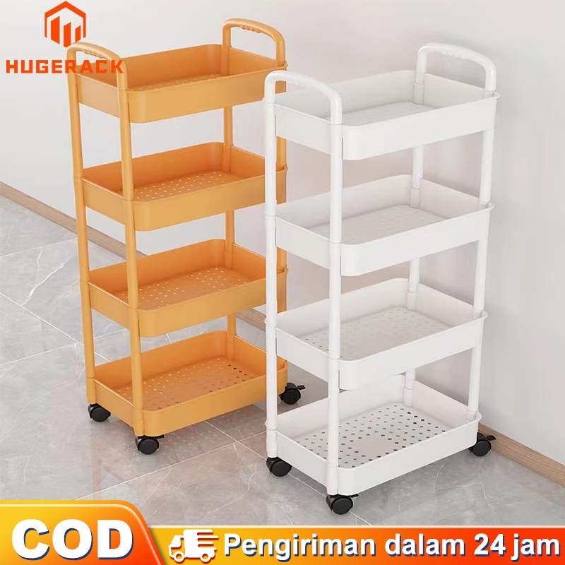 Jual Rak Troli 4 Susun Rak kamar mandi Rak Salon Rak Penyimpanan Dapur ...