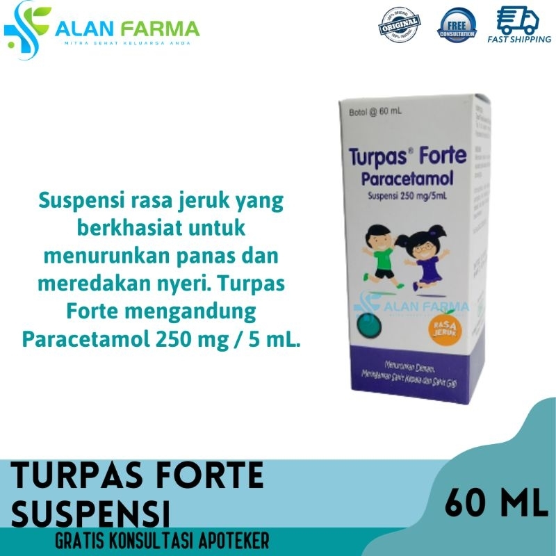 Jual Turpas Forte Suspensi | Paracetamol Suspensi | Penurun Demam Anak ...