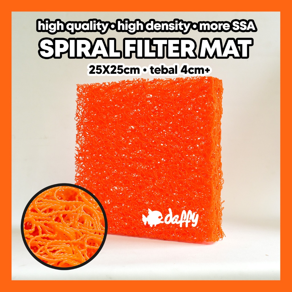 Jual Kuria Spiral Filter Mat 25x25 cm Japmat Spiral media filter kolam ...