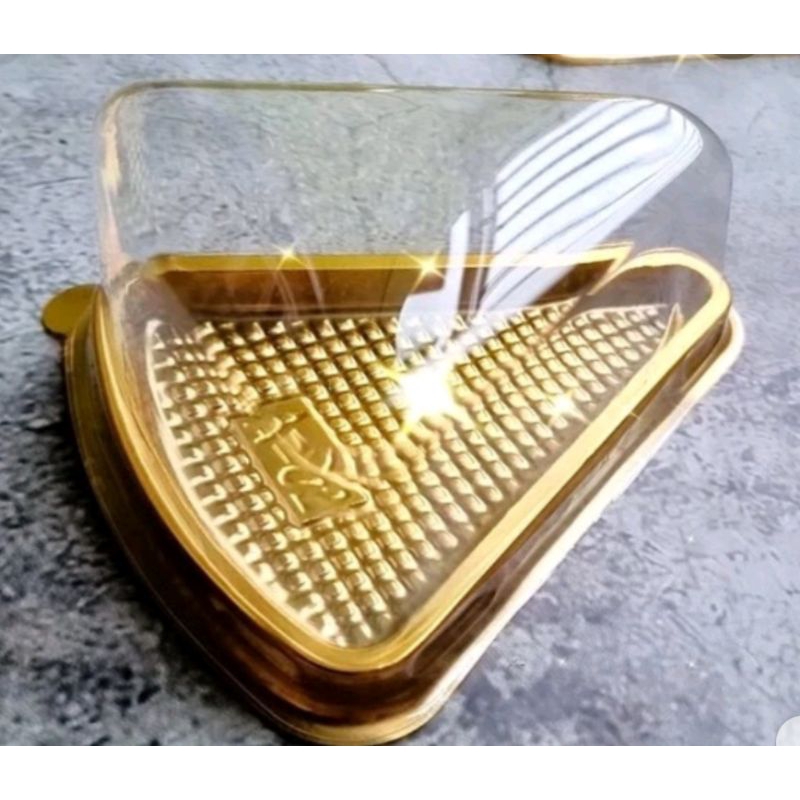 Jual MIKA SLICE CAKE SEGITIGA GOLD /10 PCS | Shopee Indonesia