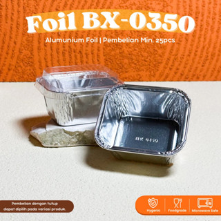 Jual Aluminium Foil Tray Bx-0350 + Tutup Cup Macaroni Schotel / Pastel Tutup / Lasagna Mentai ...