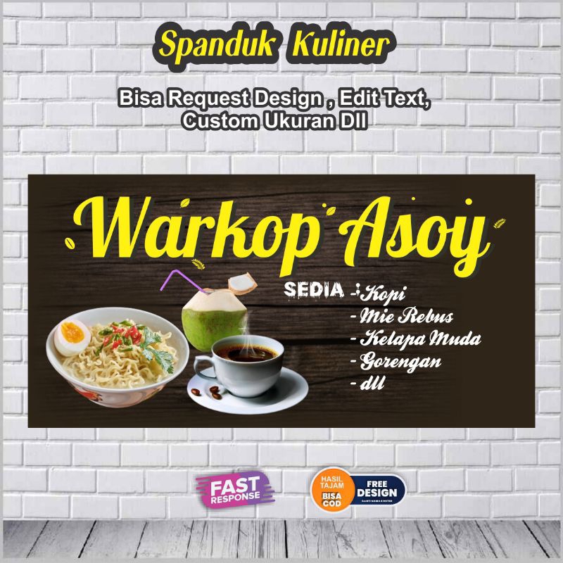 Jual Spanduk Warkop / Warmindo Custom free desain | Shopee Indonesia