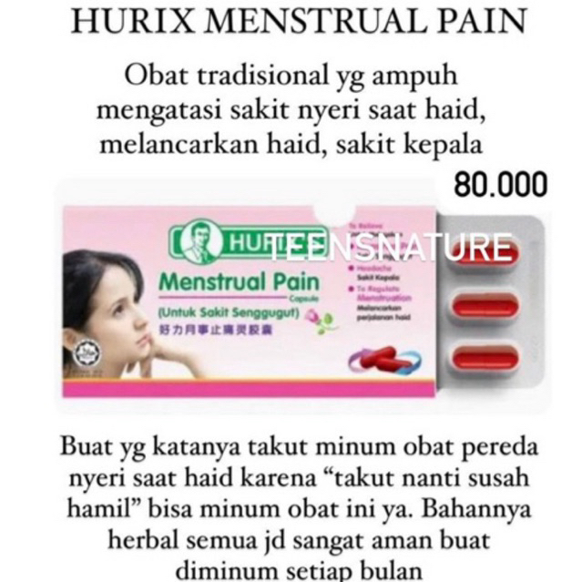 Jual Hurix Menstrual Pain (PO Penang) | Shopee Indonesia