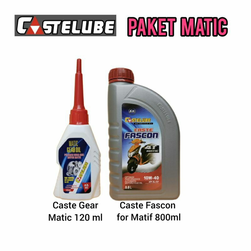 Jual Oli Castelube Paket Matic Fascon 10W/40 isi 0.8 ltr + Gear Matic ...