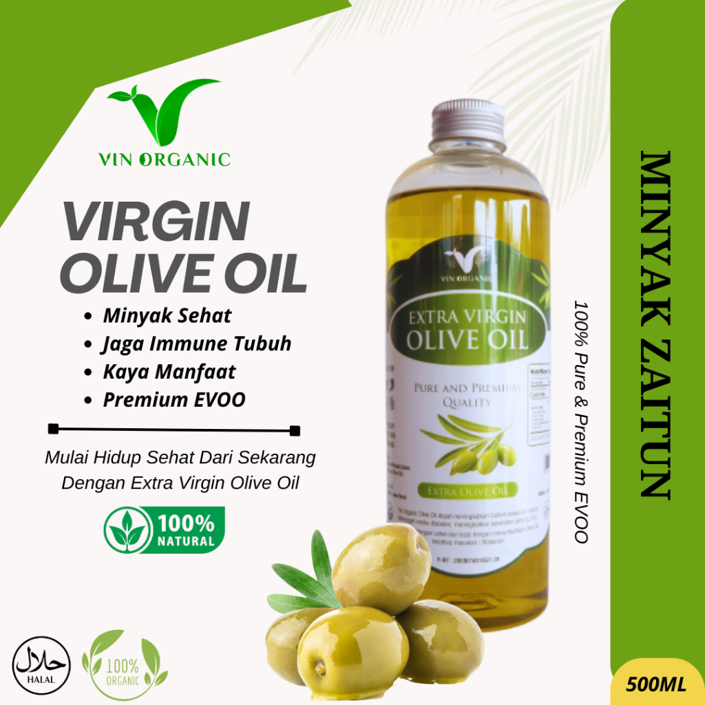Jual VIN EXTRA VIRGIN OLIVE OIL | MINYAK ZAITUN MURNI | OLIVE OIL EVOO | ZAITUN - 500ML | Shopee ...