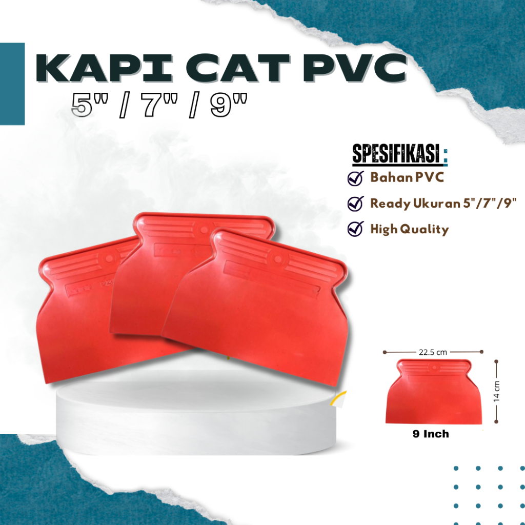 Jual Kapi Cat Kapi PVC 5 inch Plastik Dempul Plamir Poles Plester Lepo ...