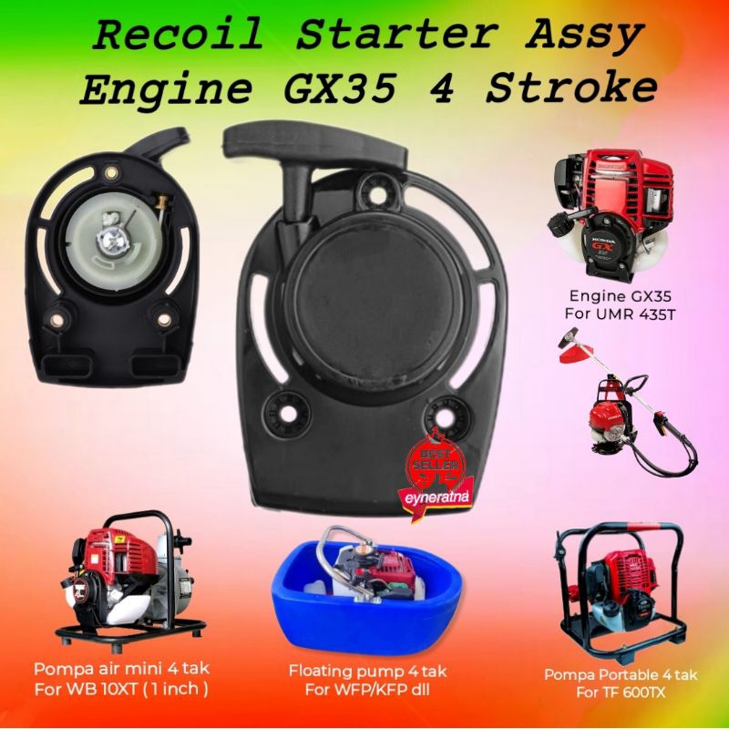 Jual Tarikan engkol selahan stater mesin potong rumput 435 4 tak / Recoil starter GX35 4tak ...
