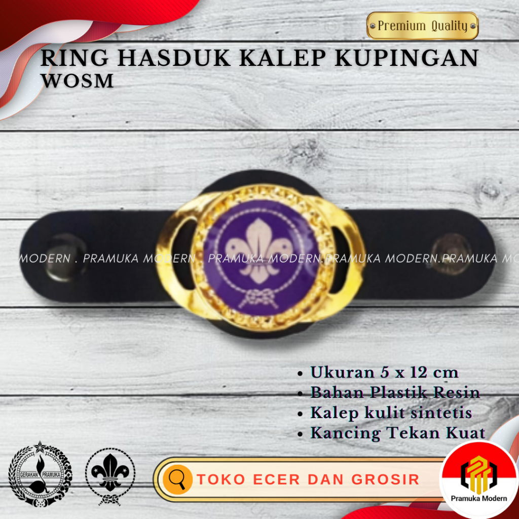 Jual Ring hasduk WOSM kalep kupingan kancing premium | Shopee Indonesia