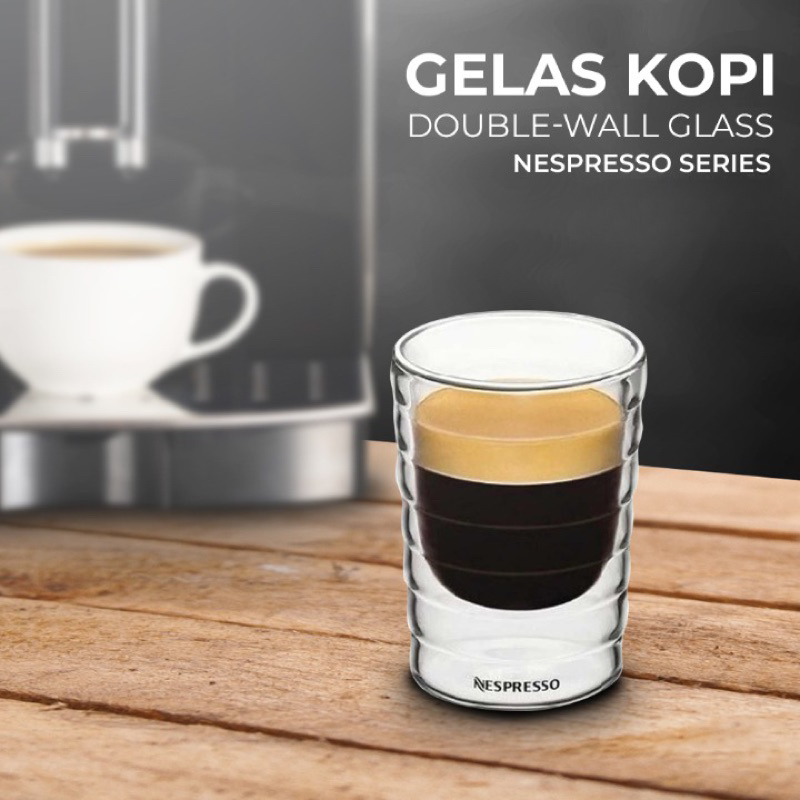 Jual Aldismala Gelas Kopi Double Wall Glass Nespresso Series 85 ml ...