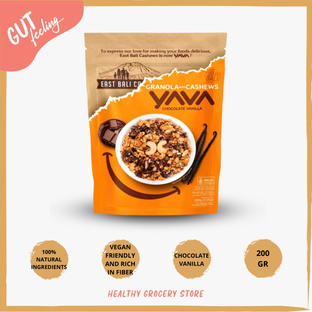 Jual YAVA - Granola with Cashews Chocolate Vanilla 200g | Shopee Indonesia
