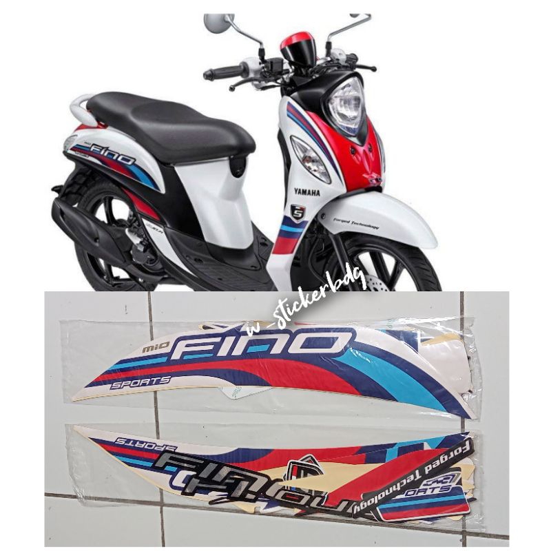 Jual Striping Stiker Bodi Yamaha Mio Fino 2015 Putih | Shopee Indonesia
