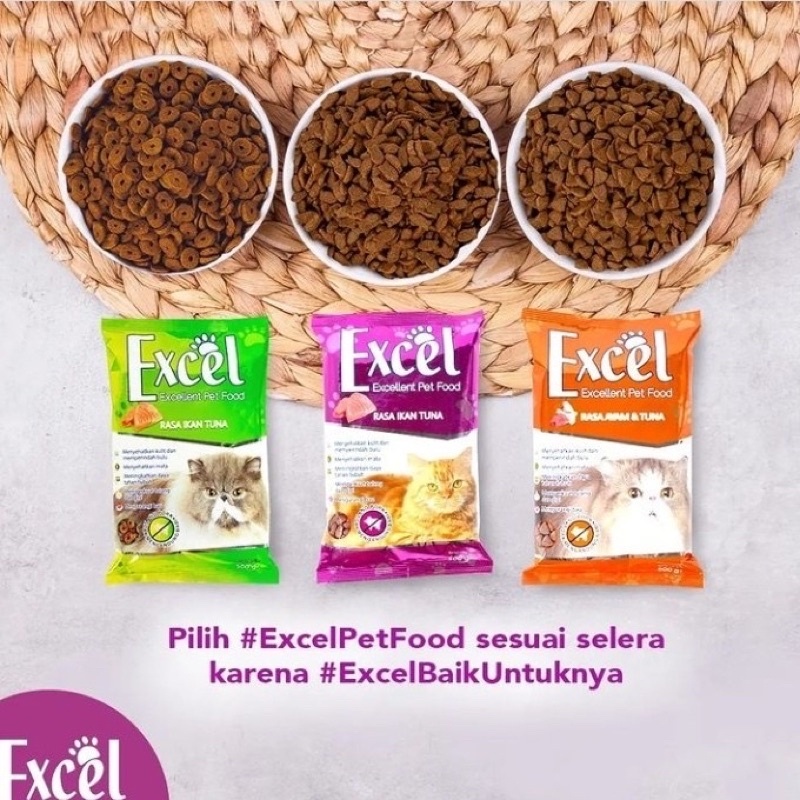 Jual Makanan Kucing Excel Freshpack 500g - Pakan Kucing Kering 500g ...