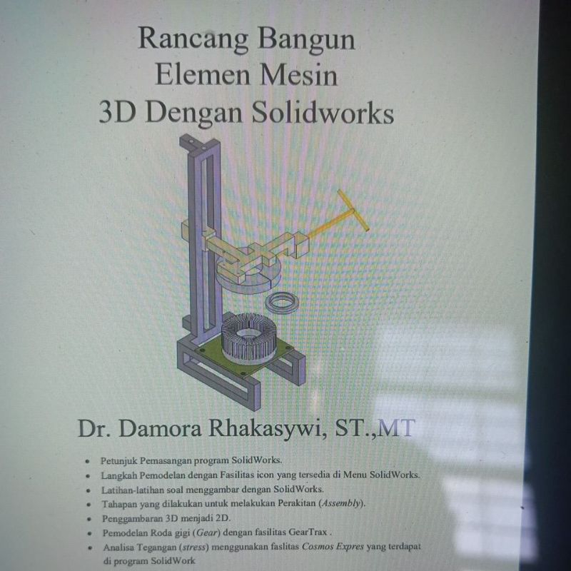 Jual buku rancang bangun elemen mesin 3D dng solidworks | Shopee Indonesia
