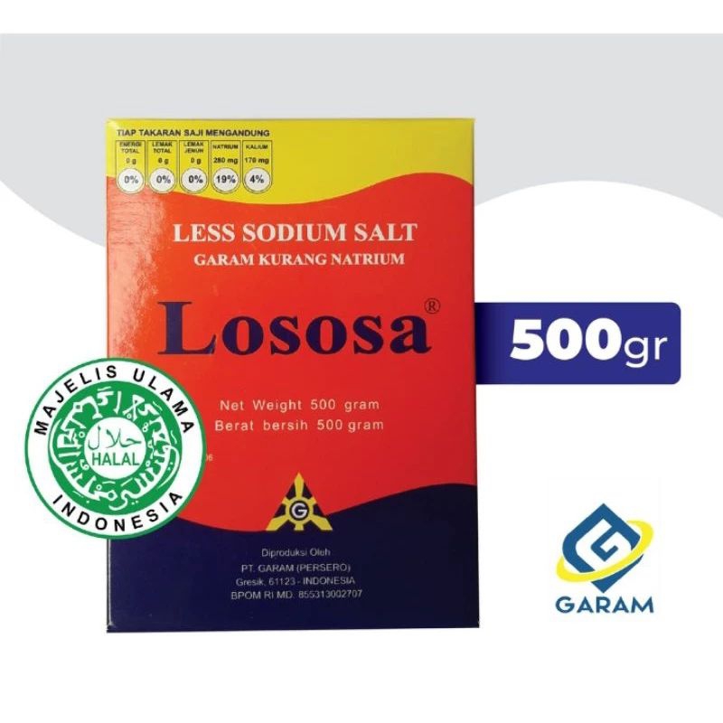 Jual LOSOSA GARAM SEHAT 500 gram GARAM RENDAH NATRIUM SODIUM ORIGINAL ...