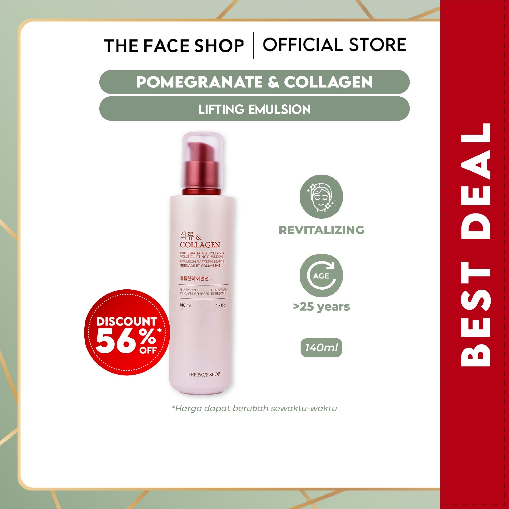 Jual The Face Shop Pomegranate & Collagen Lifting Emulsion | Shopee Indonesia