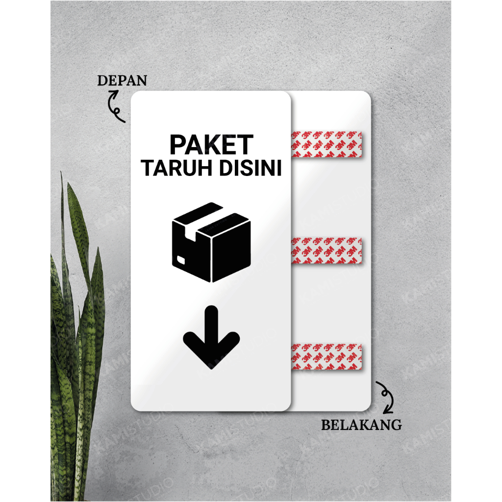 Jual TULISAN PAKET TARUH DISINI 30X15 CM POTRAIT / SIGN TEMPEL PAKET ...