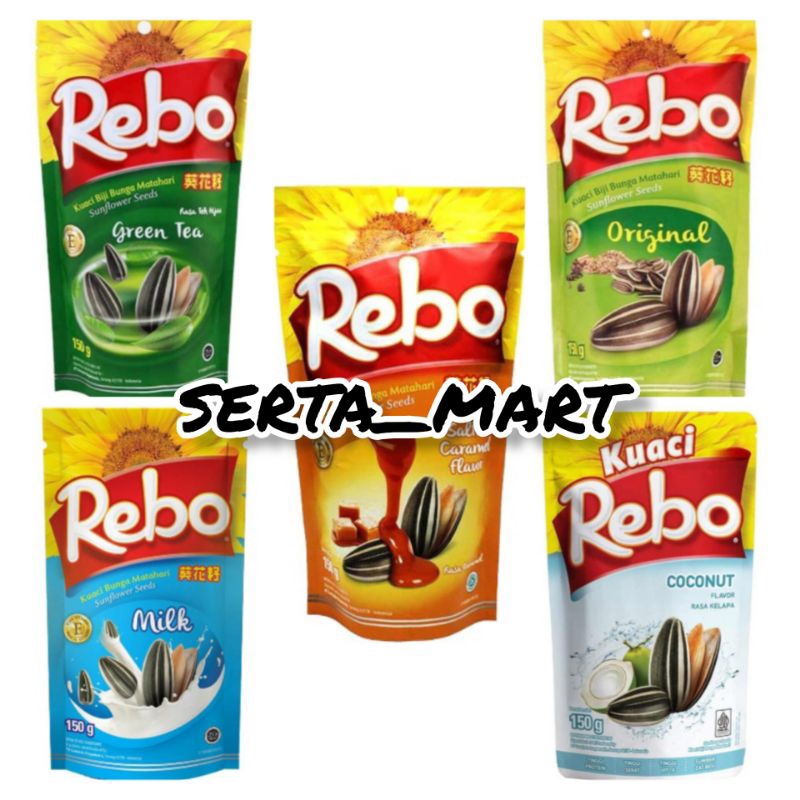Jual Kuaci / Kwaci Rebo All Variant 150gr - Rebo Kuaci Original / Milk ...