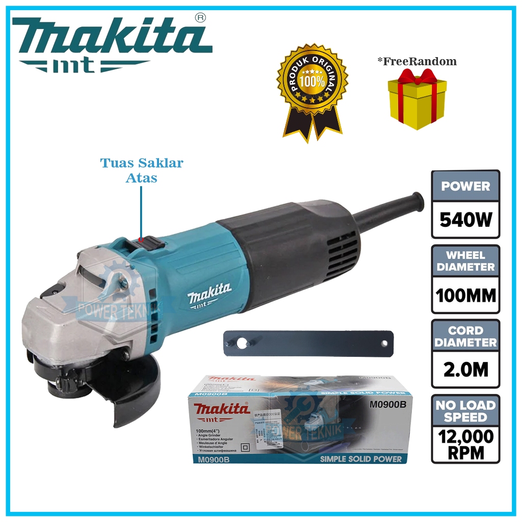Jual Mesin Gerinda Tangan 4" MAKITA M0900B Angle Grinder 4 Inch M 0900 ...