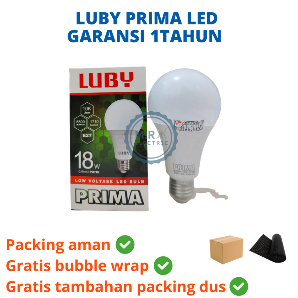 Jual Lampu LUBY PRIMA LED 5W 7W 9W 12W 15W 18W 24WAT Bohlam Cahya Putih ...