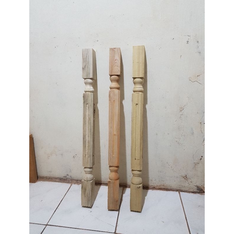 Jual pion tiang pagar kayu model jng 80cm | Shopee Indonesia
