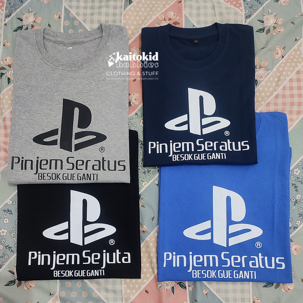 Jual Kaos Plesetan PLAYSTATION PINJEM SERATUS PINJAM Kaos Kata bisa ...