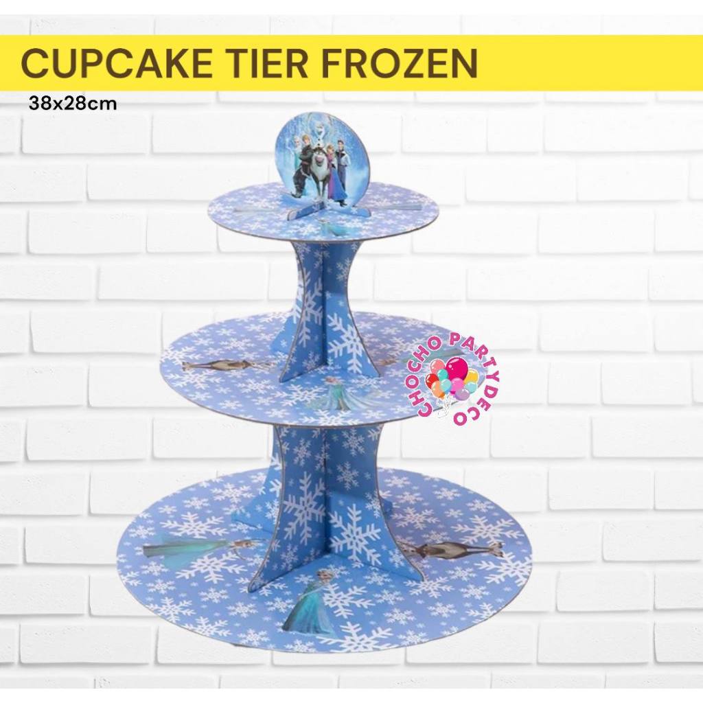 Jual Cupcake Tier FROZEN / Cup cake Stand Ulang Tahun Frozen Elsa Anna ...