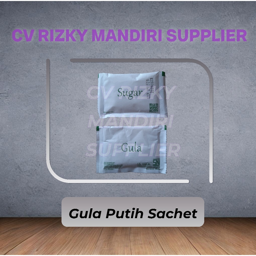 Jual Gula putih sachet 6gr ber SNI isi 250 pcs / white sugar sachet ...