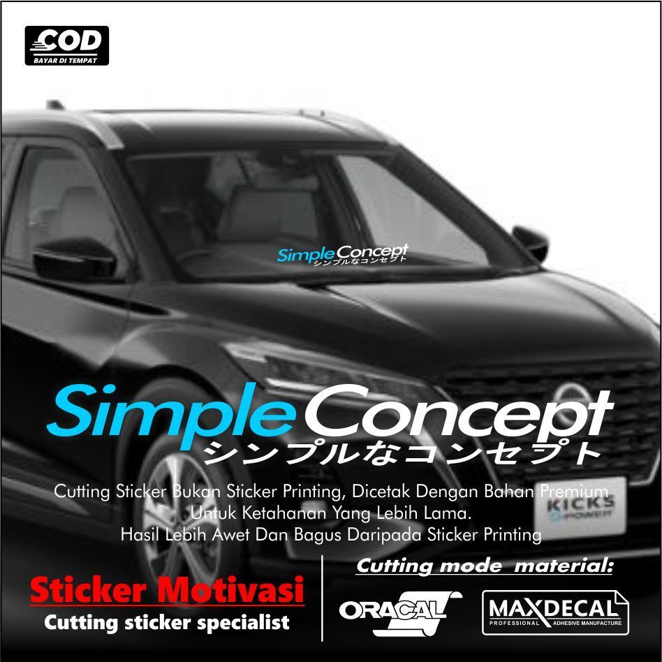 Jual Stiker kaca mobil simple concept | Shopee Indonesia