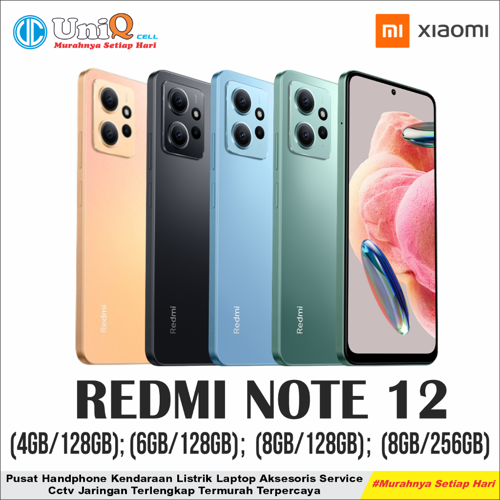 Jual XIAOMI REDMI NOTE 12 (4GB/128GB);(6GB/128GB);(8GB/128GB);(8GB/256GB) | Shopee Indonesia