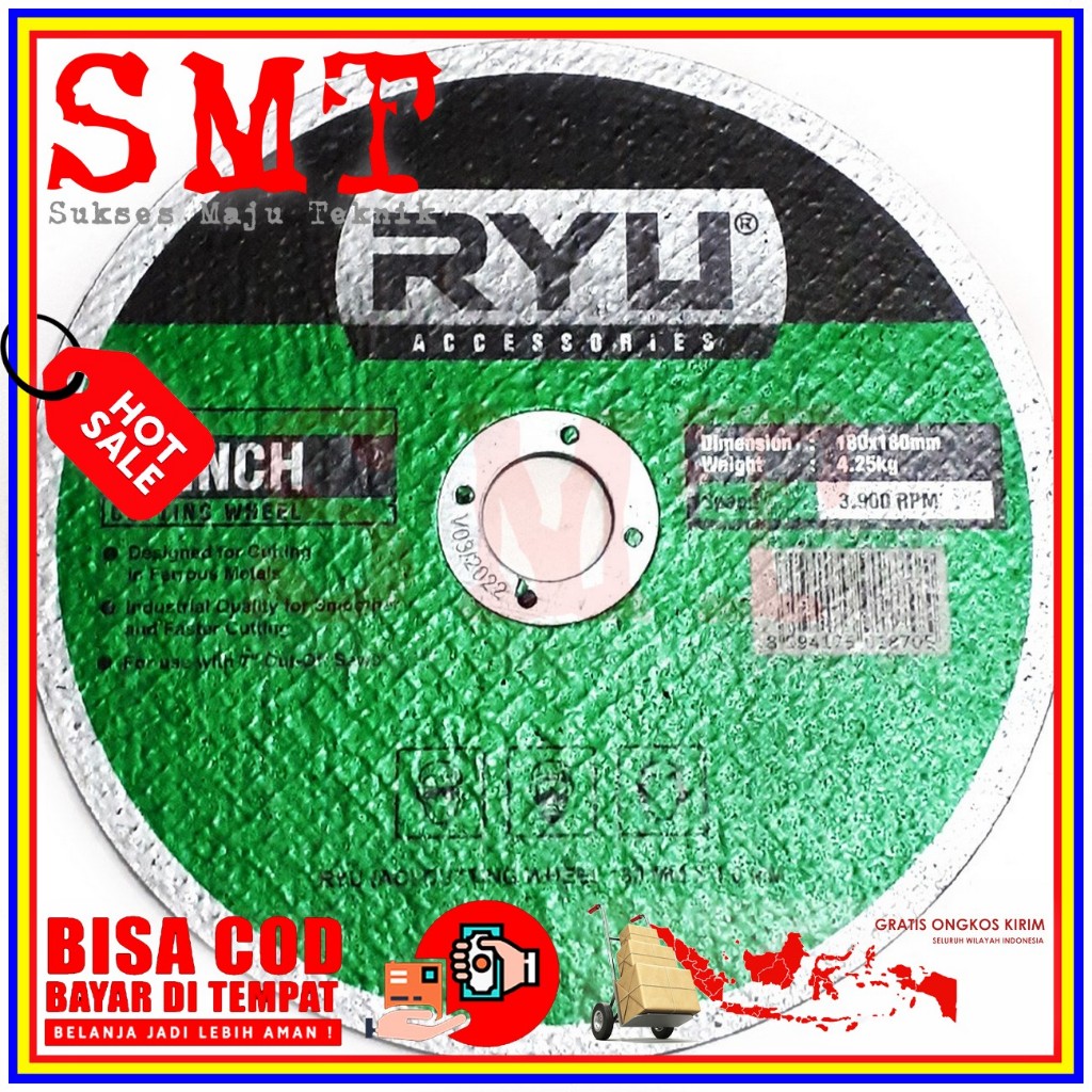 Jual Ryu Batu Cutting Stainless 7inch Batu Potong Besi Stainless ...