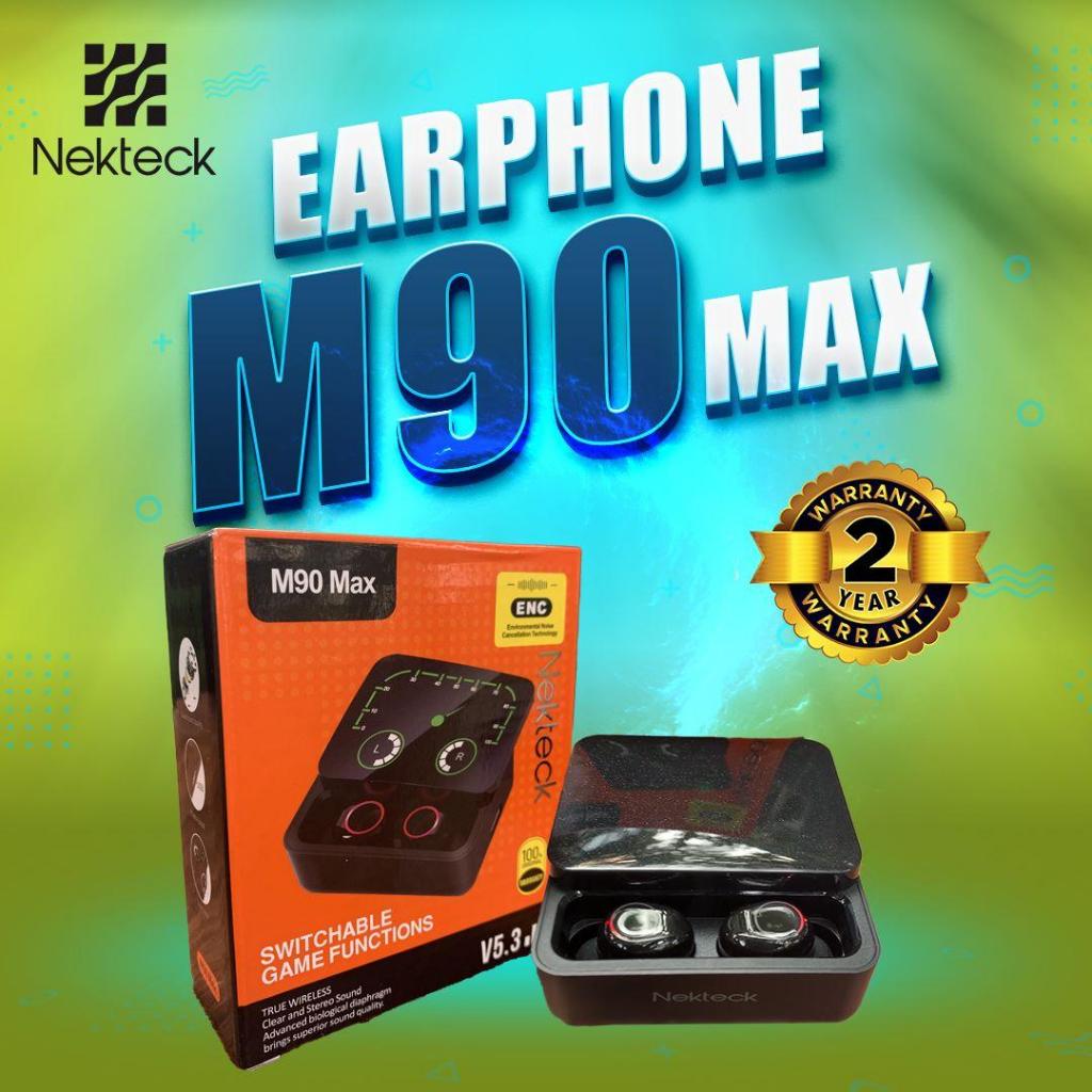 Jual HEADSET TWS NEKTECK M90 MAX ORIGINAL WIRELESS / TWS M90 MAX WIRELESS V5.3 | Shopee Indonesia