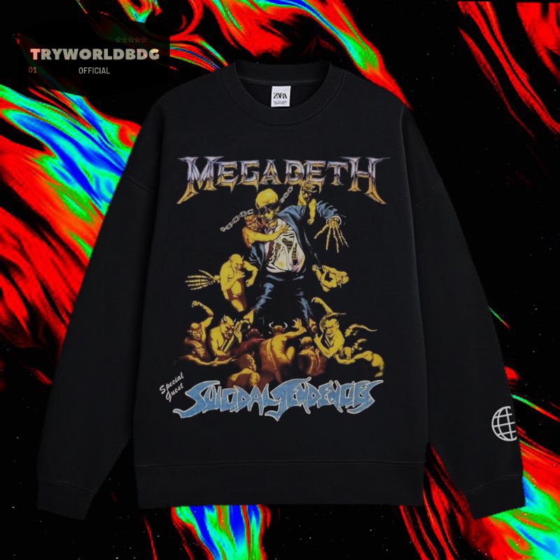 Jual TRYWORLDBDG OFFICIAL "MEGADETH" CREWNECK | SWEATER | HOODIE ...