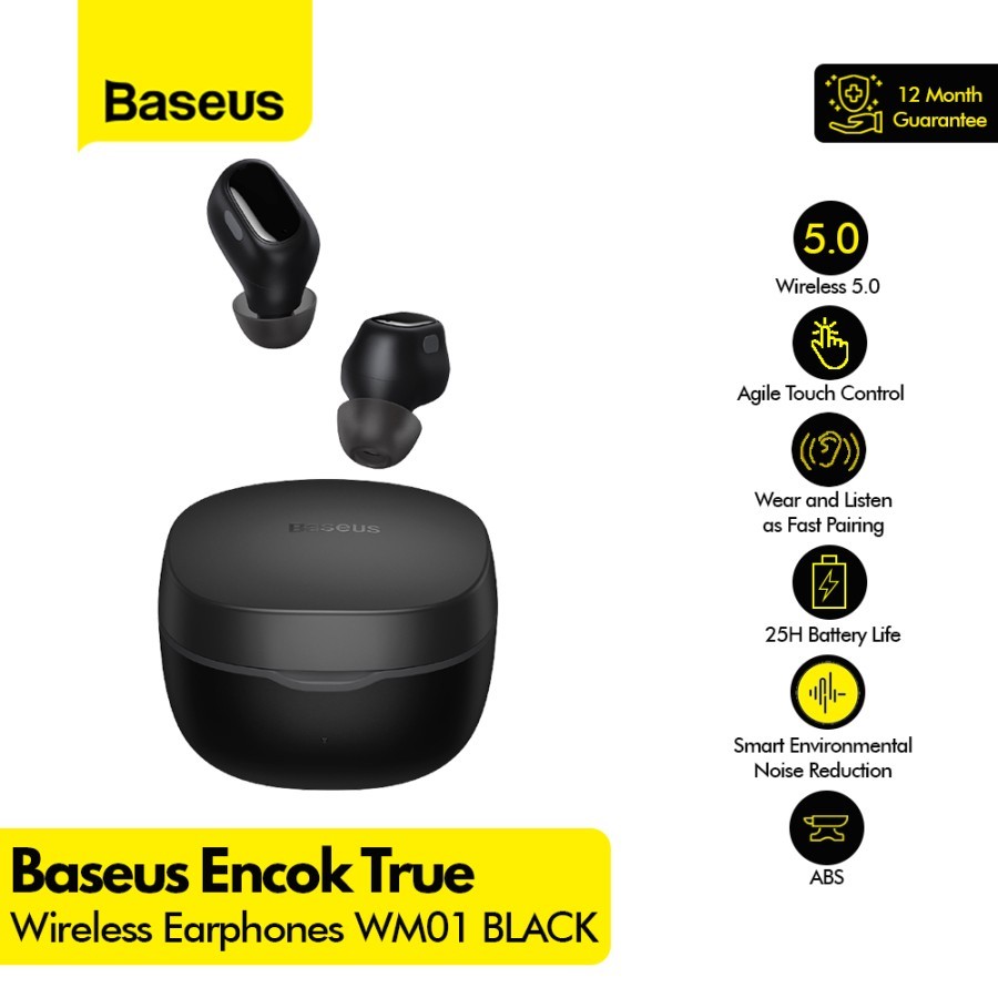 Jual Baseus WM01 / Encok WM-01 TWS True Wireless Earbuds Bluetooth ...