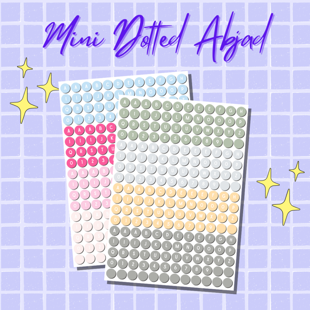 Jual Sticker stiker Abjad bulat warna warni 0.7cm / Sticker Alphabet ...