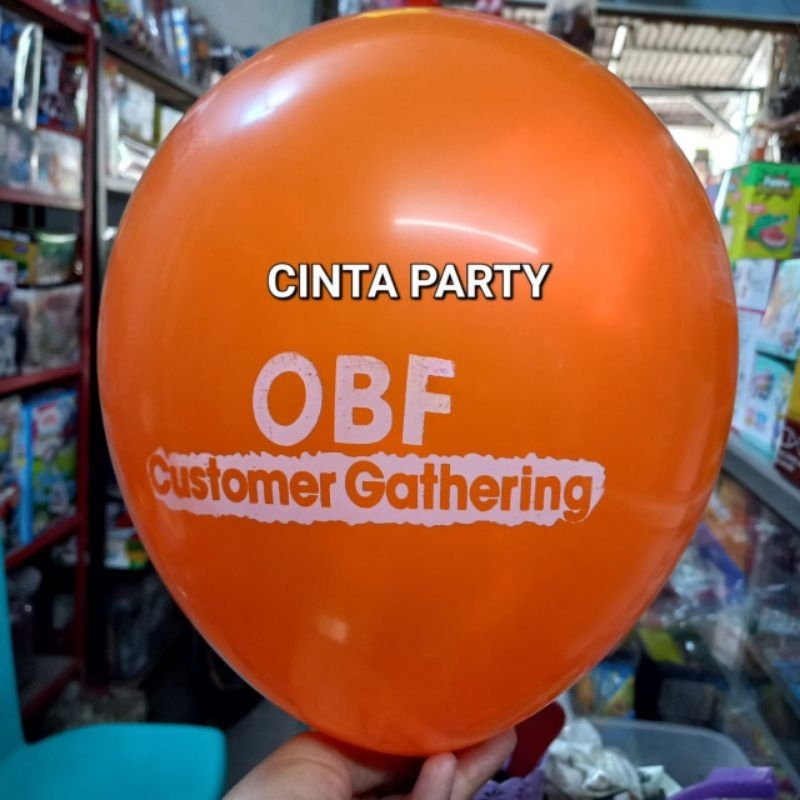 Jual Balon sablon custom logo OBF | Shopee Indonesia