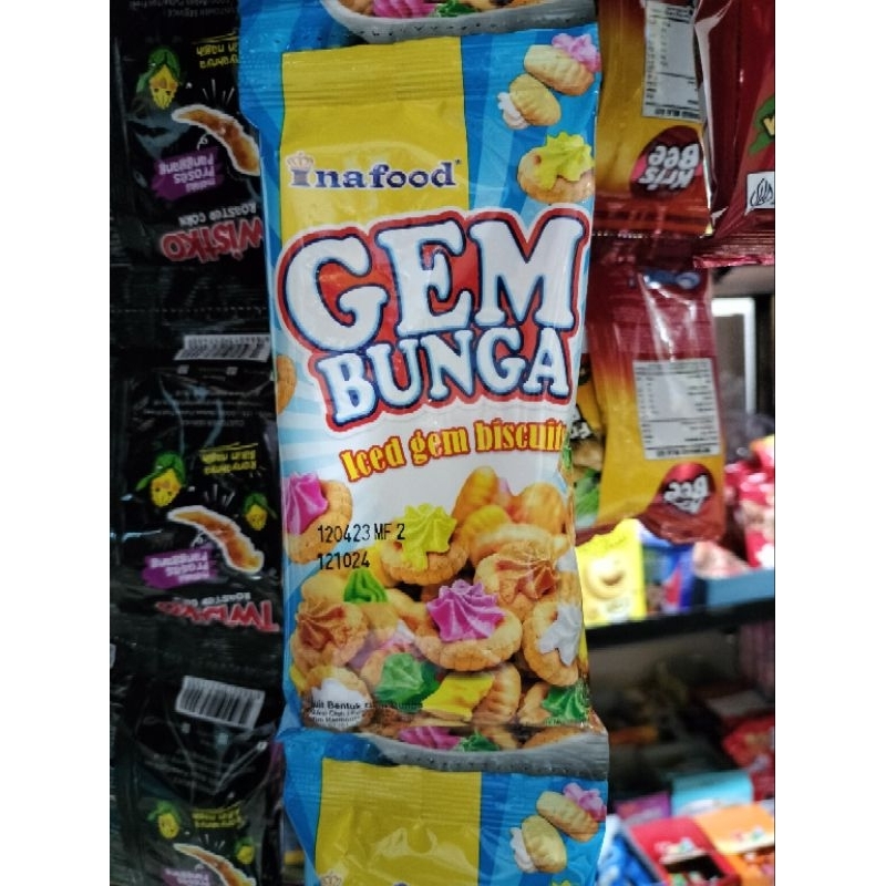 Jual Gem Bunga/Ice Gum Biscuits 10's @20 gr (Inafood) | Shopee Indonesia