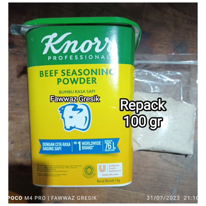 Jual Knoor Knorr Beef Seasoning Powder Sapi Repack 100gr / Knorr Sapi ...