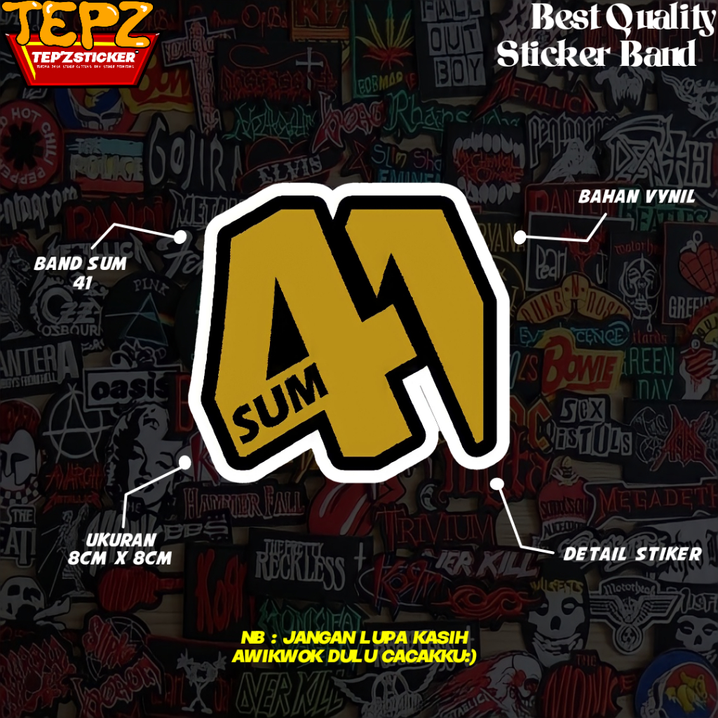 Jual STIKER STICKER (BAND SUM41) STIKER BAND|STIKER METAL|STIKER TUMBLR ...