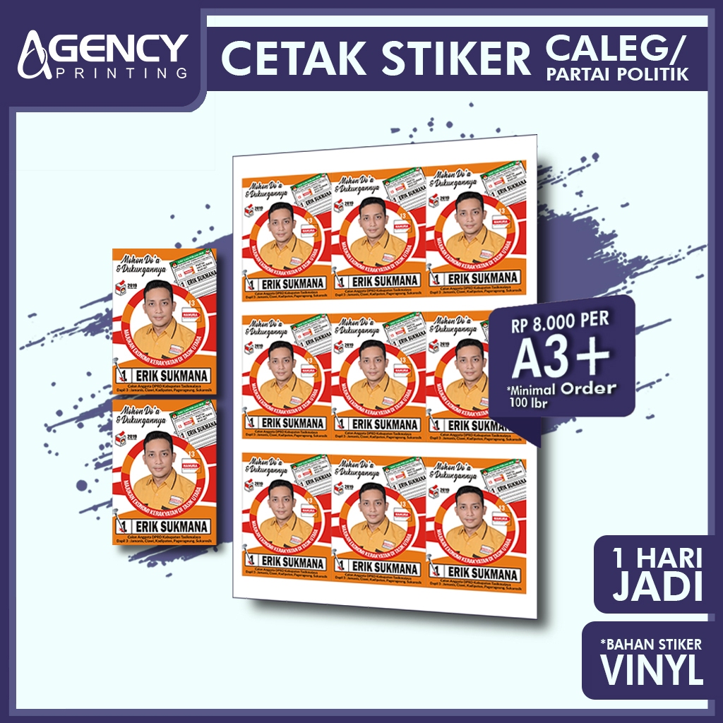 Jual Cetak Stiker Sticker Vinyl Caleg Partai Pemilu | Shopee Indonesia Jual Cetak Stiker Sticker Vinyl Caleg Partai Pemilu | Shopee Indonesia