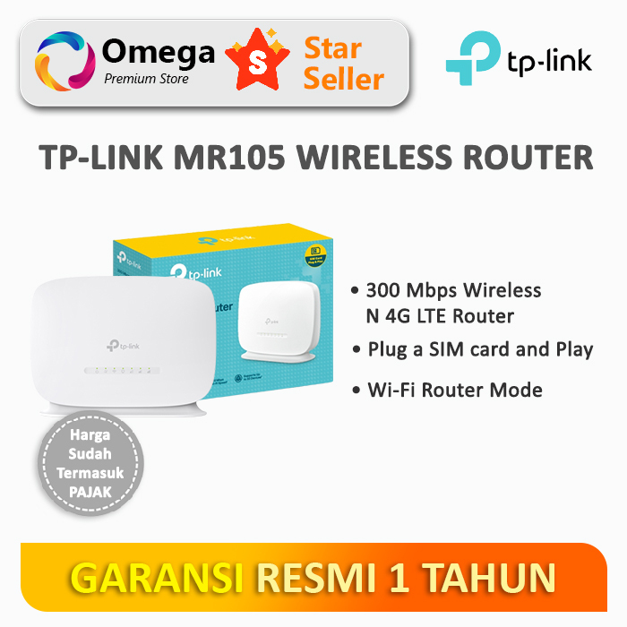 Jual TP-Link MR105 300 Mbps Wireless N 4G LTE Router | Shopee Indonesia