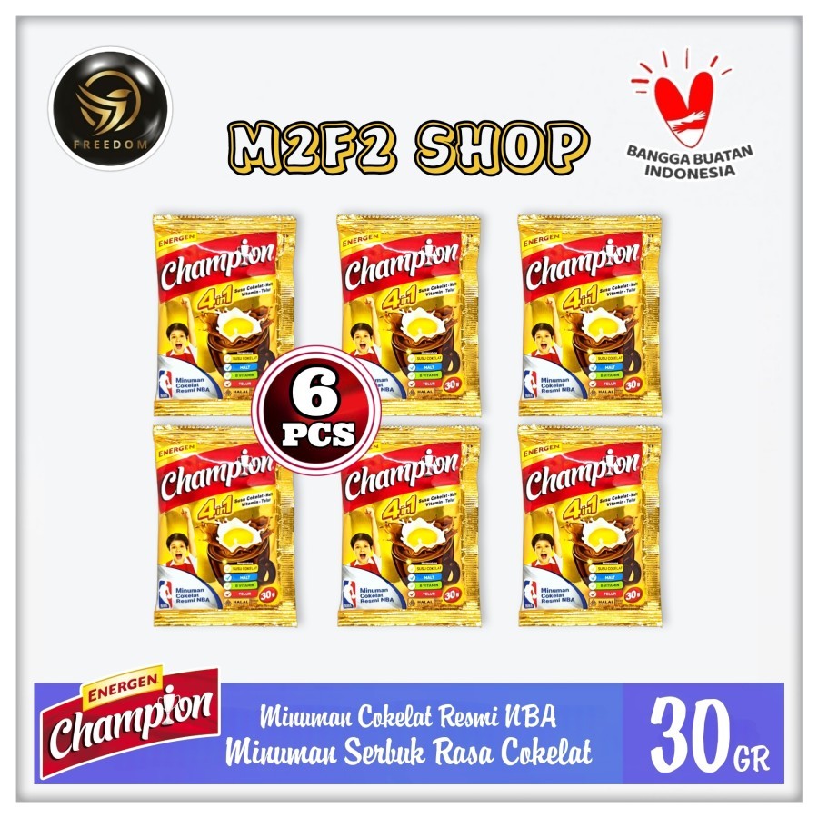 Jual Susu Bubuk Champion Energen Sachet Cokelat - 30 gr (Kemasan 6 Pcs ...