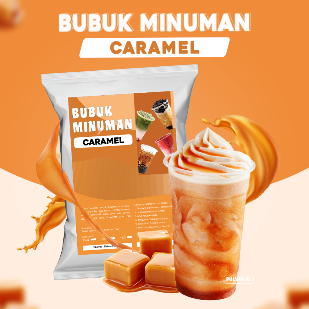 Jual BUBUK MINUMAN RASA CARAMEL / SERBUK MINUMAN RASA CARAMEL / BUBUK ...