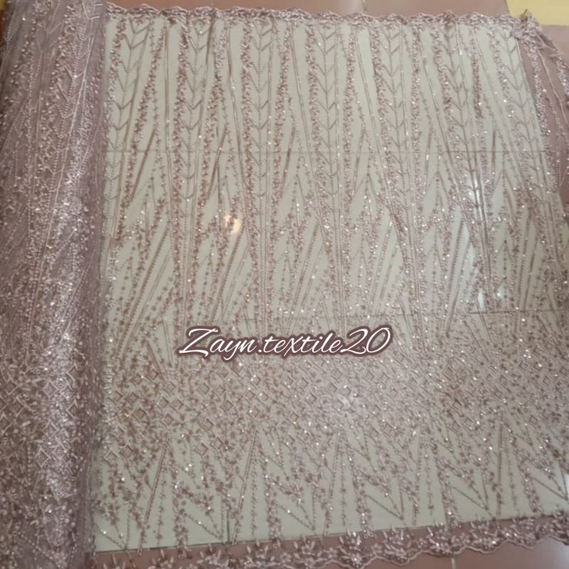 Jual Kain Tille Tulle Payet Sequin Bordiran / Tile Payet Terbaru ...