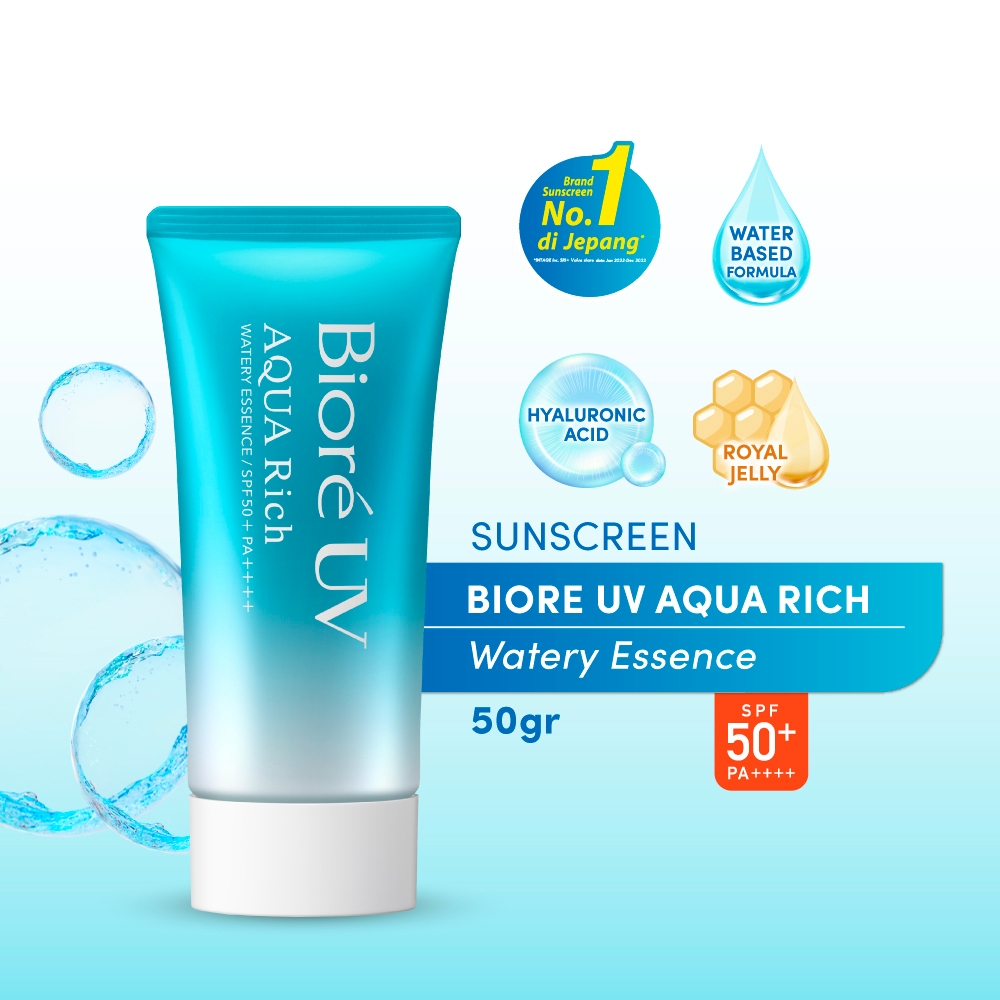 Jual Biore Uv Aqua Rich Watery Essence Spf50 50Gr kemasan baru | Shopee Indonesia