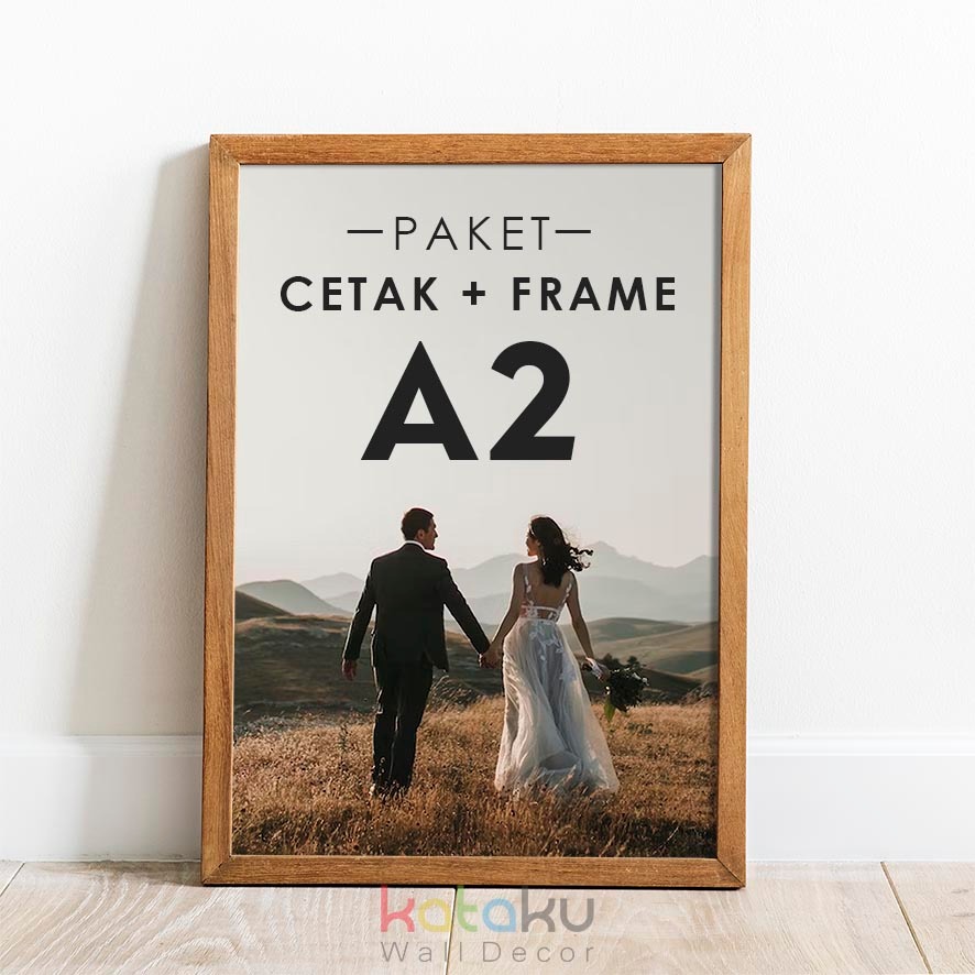 Jual Cetak Foto + Bingkai A2 atau 16R Plus Frame Photo Poster Ukuran Besar Pigura Foto 42x60 cm ...