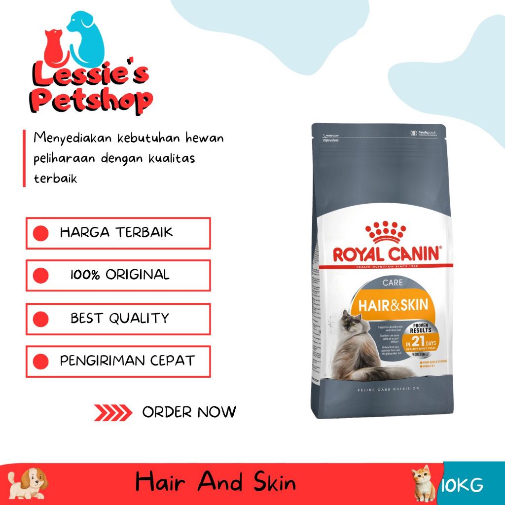 Jual (Khusus Ekspedisi) Royal Canin Hair and Skin 10kg / Hair & Skin 10kg | Shopee Indonesia